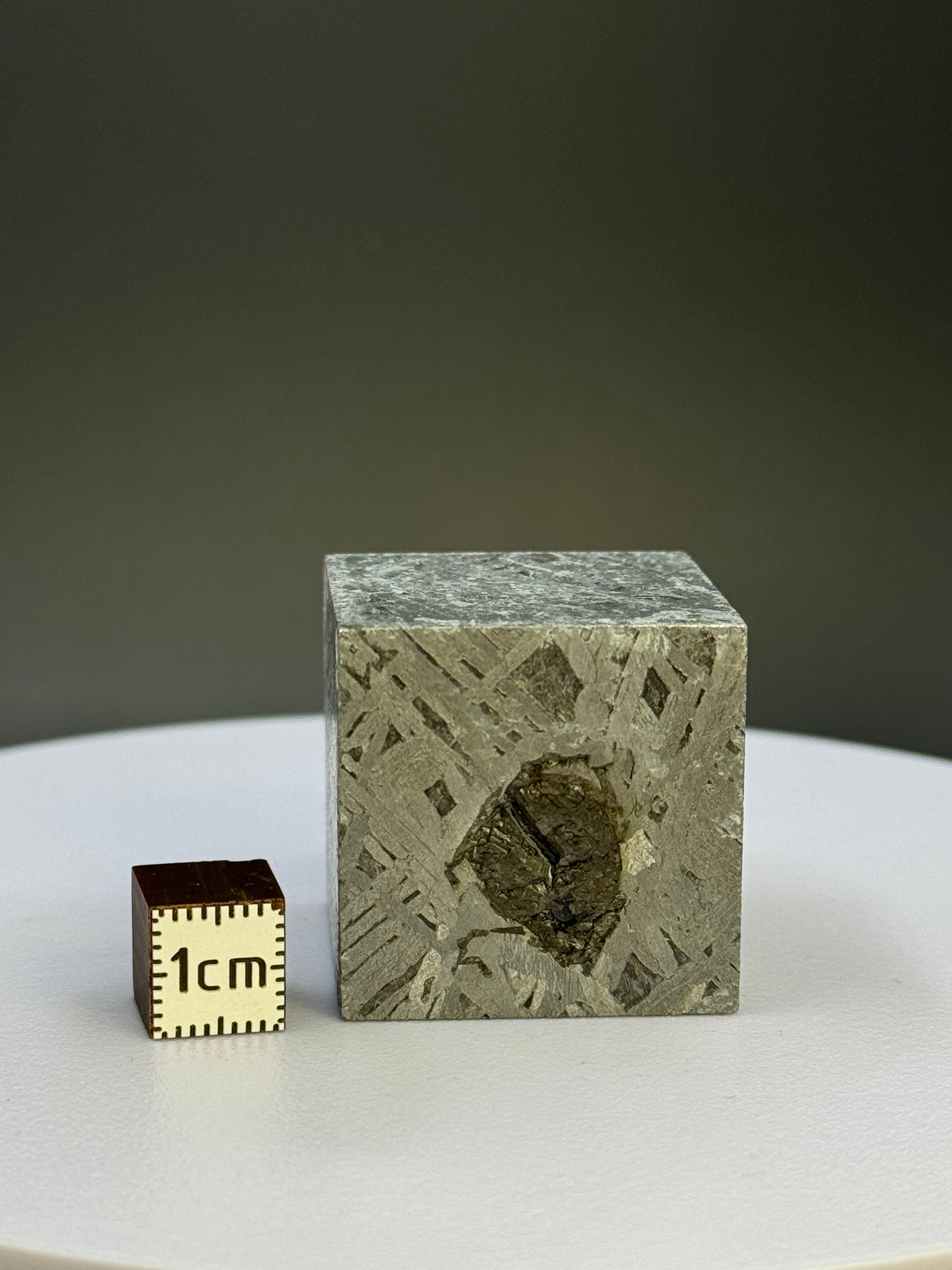 Aletai Meteorite Cube, Gobi Desert, China. 188 grams.